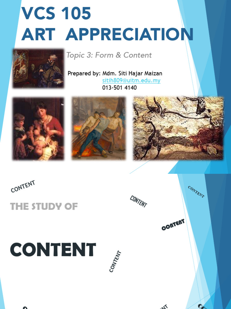 Art Appreciation: Form & Content | PDF | The Arts