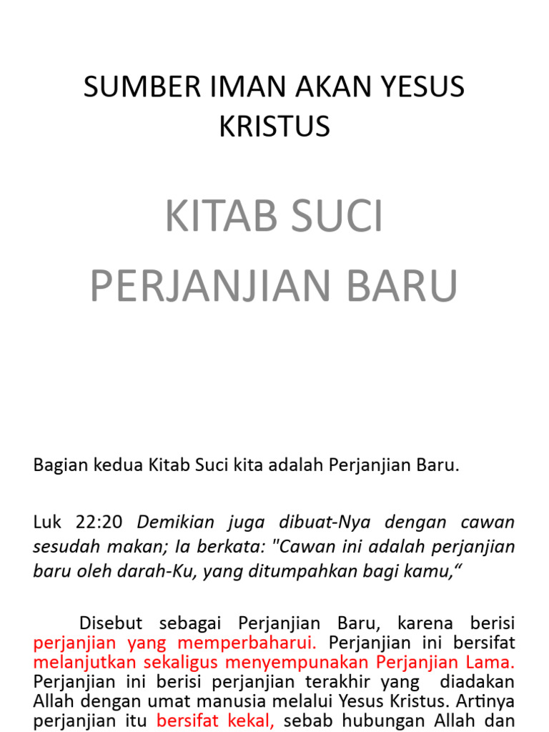 Sumber Iman Akan Yesus Kristus | PDF