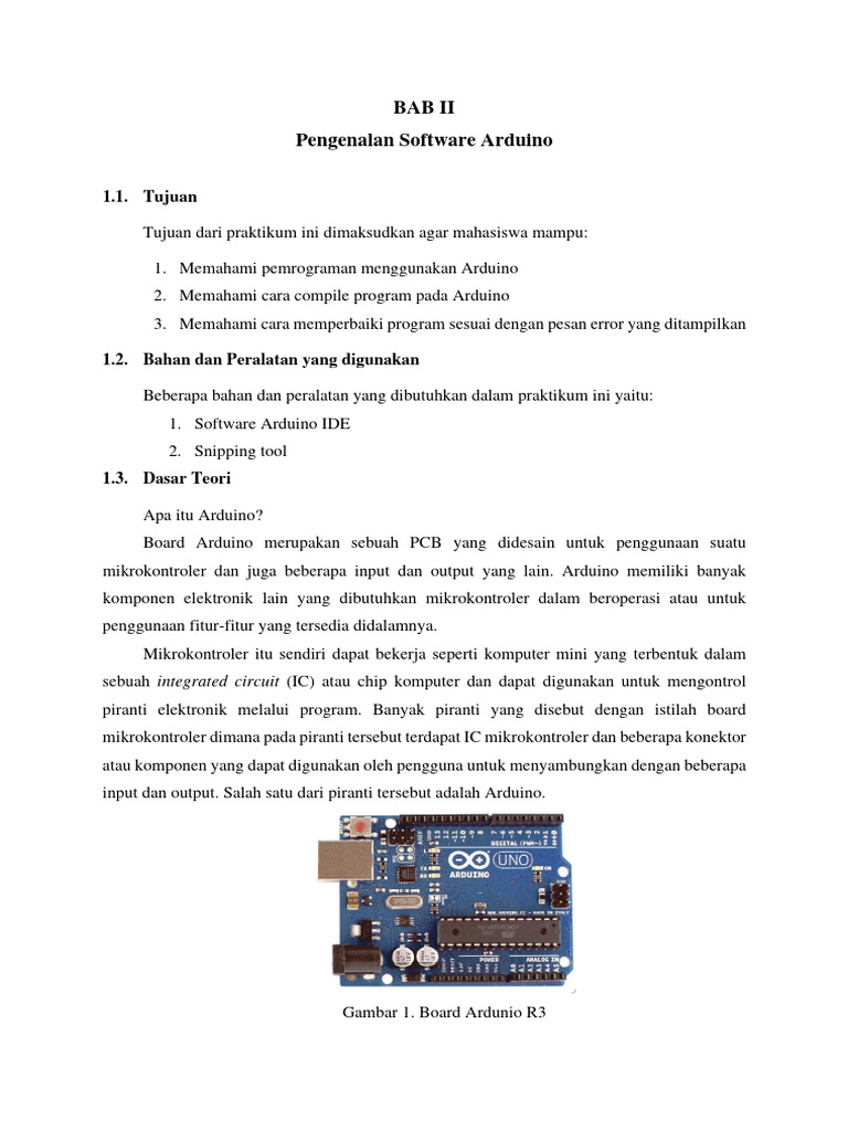 Pengenalan Software Arduino | PDF