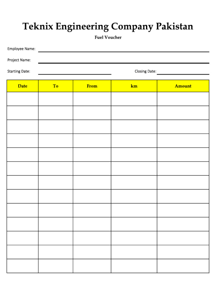 Fuel Voucher | PDF