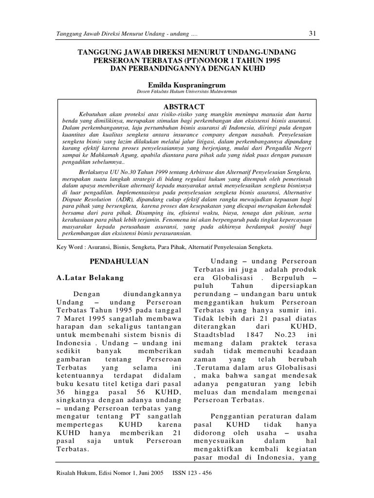 Setiyoutomo,+5 TANGGUNG+JAWAB+DIREKSI+NEW+ (Emilda) | PDF | Bisnis