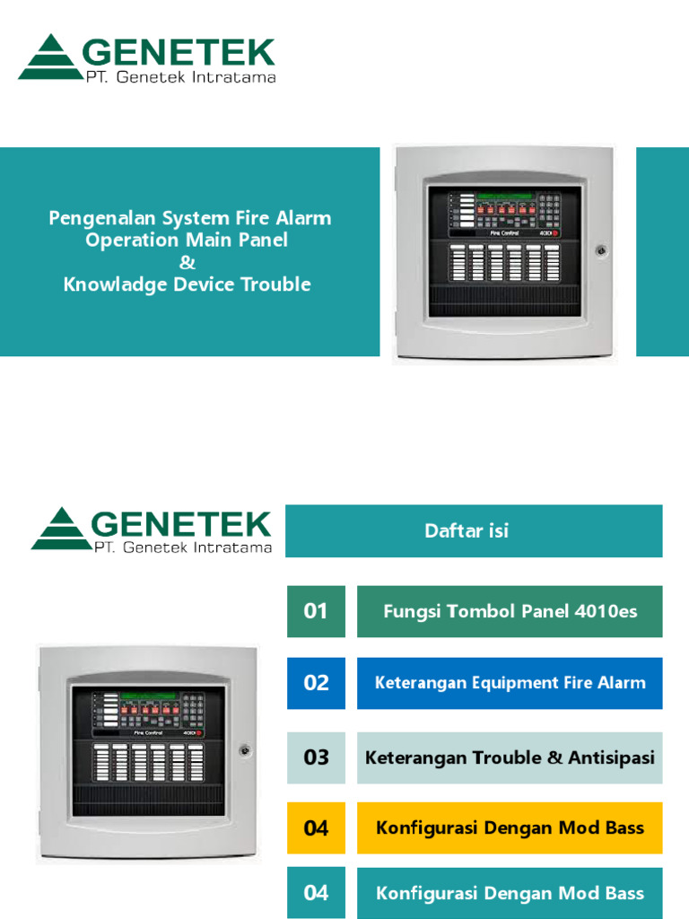 Fungsi Tombol pada Panel Fire Alarm | PDF