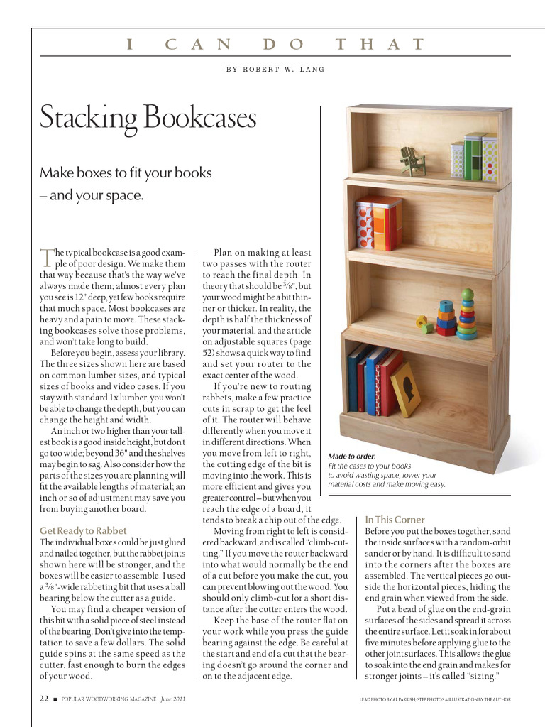 Stacking Bookcases | PDF | Bookcase | Crafts