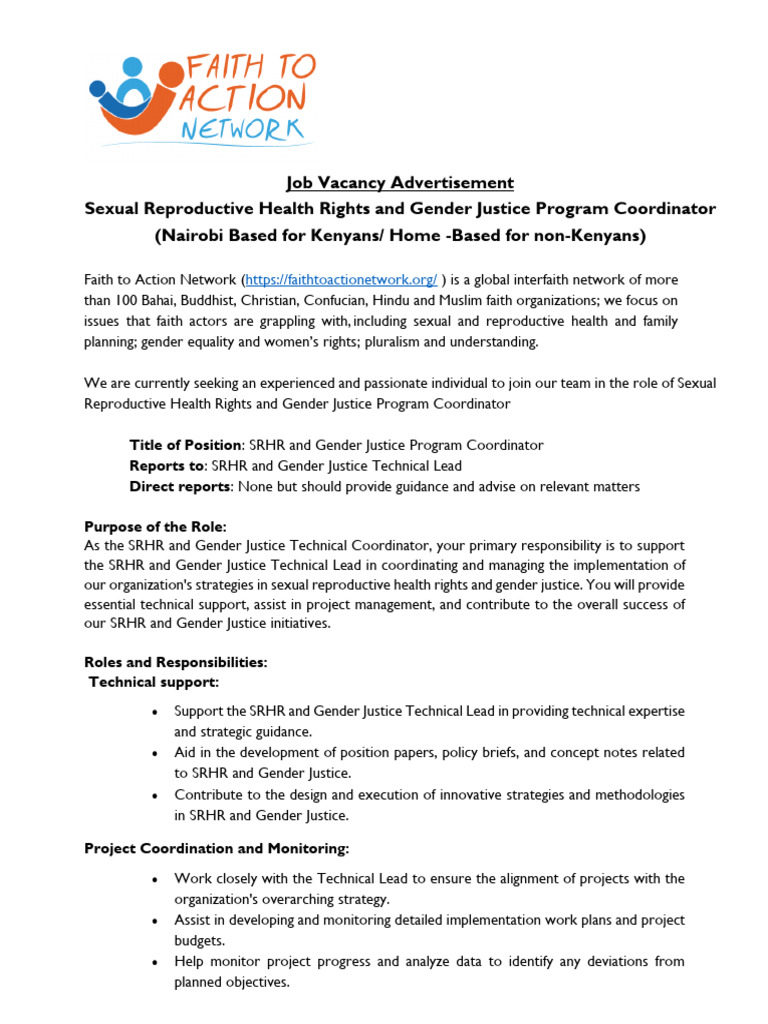 Sexual Reproductive Health Rights and Gender Justice Program ...