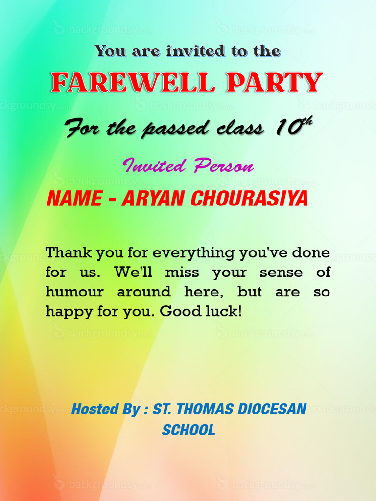 Farewell Messages for Class 10 Graduates | PDF | Sports & Recreation | Art