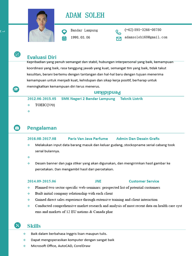 Light Green Resume For Graduates-ADS | PDF | Bisnis