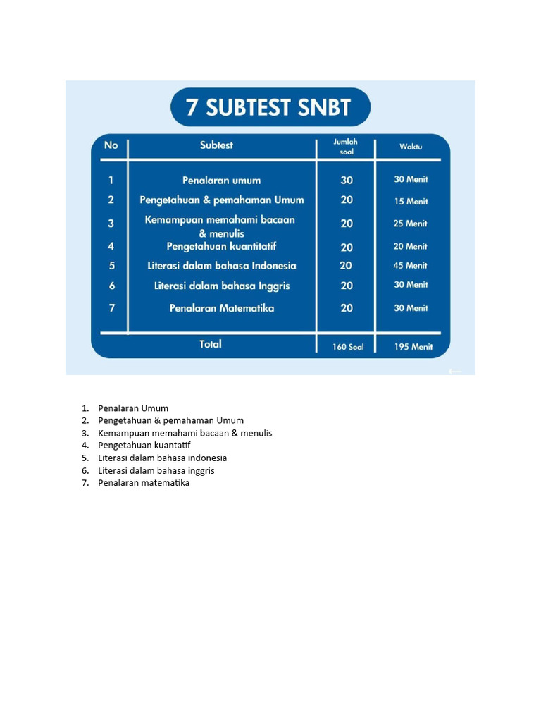 7 Subtest | PDF