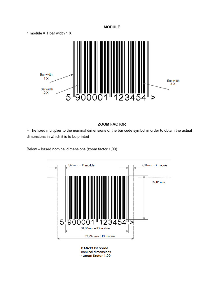 Barcode Sizes | PDF