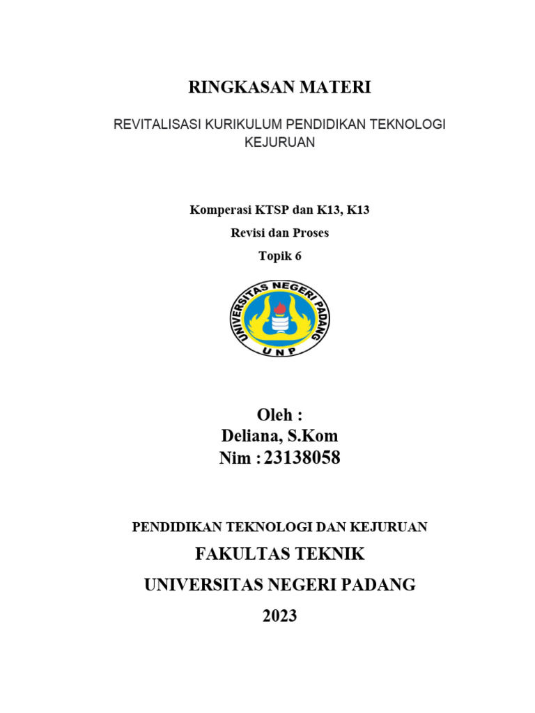 Komperasi KTSP Dan K13, K13 Revisi Dan Progres | PDF