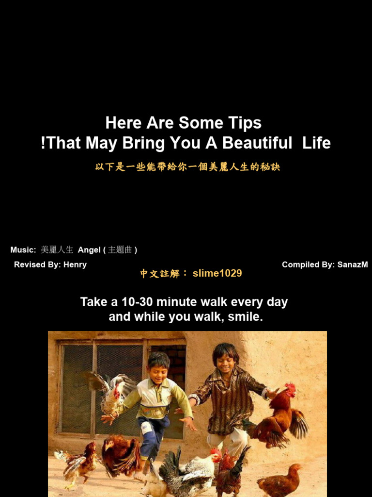 Life Tips for a Beautiful Life | PDF