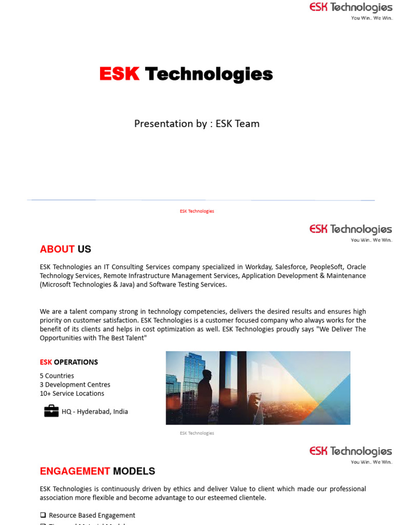 ESK - Corporate Deck | PDF | Cloud Computing | Oracle Corporation