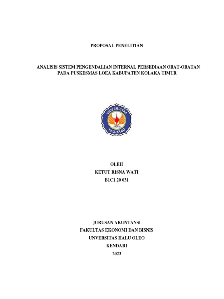 Proposal Penelitian Sampul | PDF