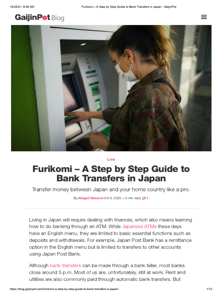 Furikomi - A Step by Step Guide To Bank Transfers in Japan - GaijinPot | PDF | Banks | Automated ...