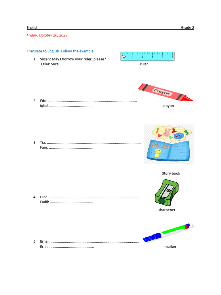PR Kls 2ab May I Borrow Your Ruler Please | PDF | Home & Garden