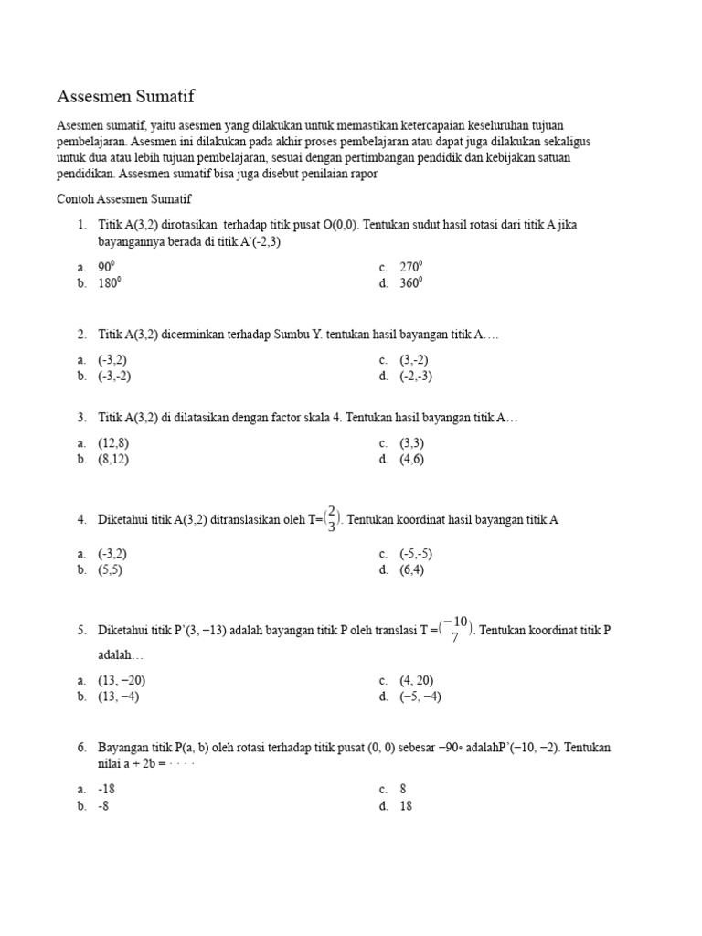 Assesmen Sumatif | PDF