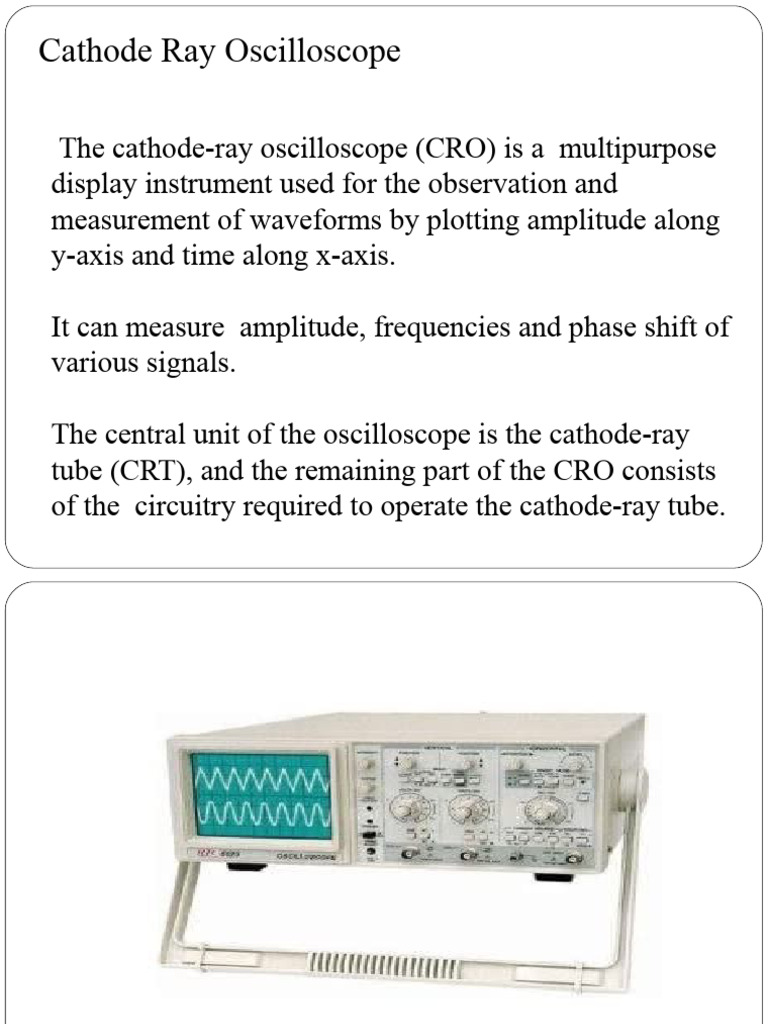 Cathode Ray Oscilloscope | PDF | Vacuum Tube | Amplifier