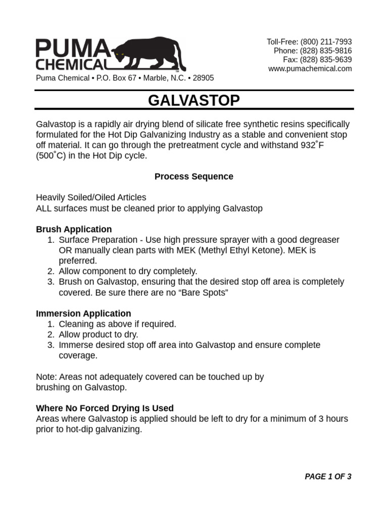 Galva Stop | PDF | Paint | Industrial Processes