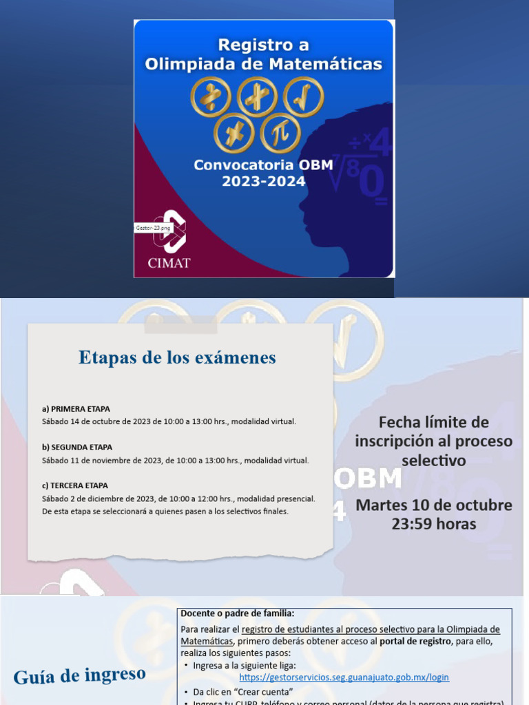 Guía para Registro Olimpiadas 2023 | PDF | Informática | Software