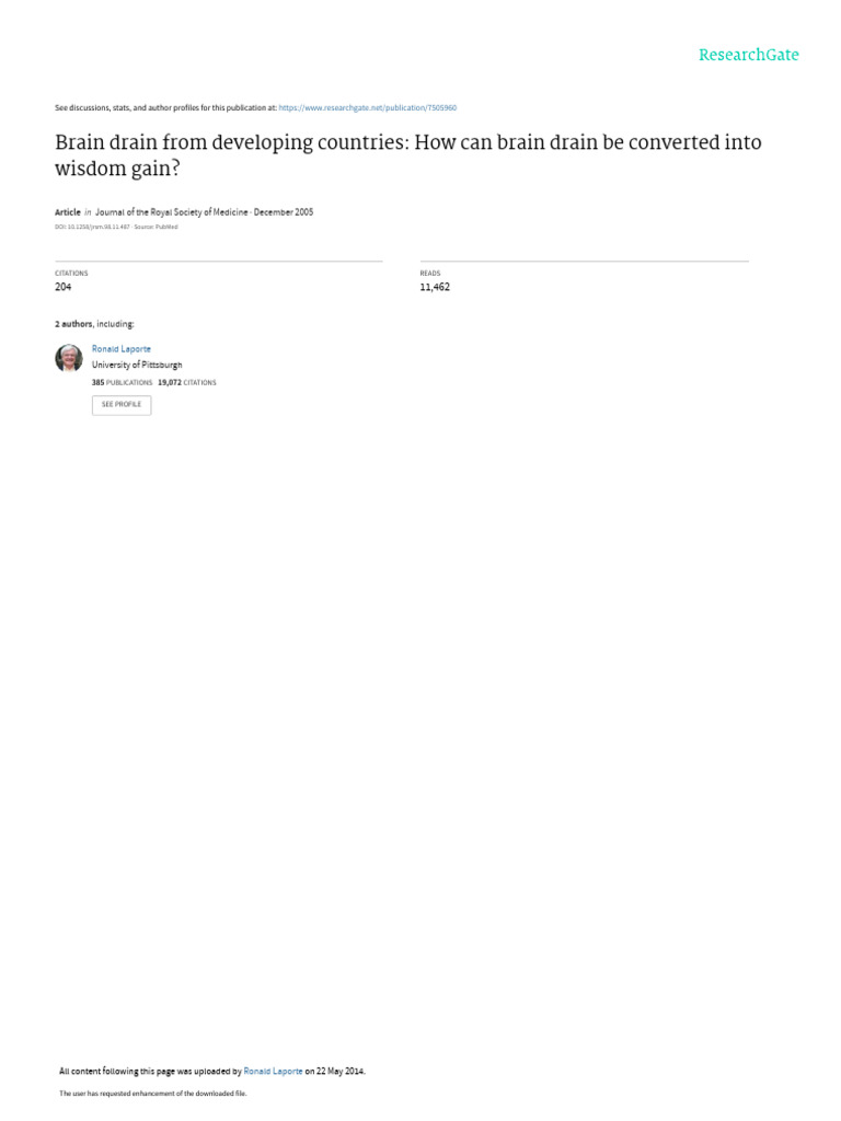 Brain Drain From Developing Countries | PDF | Human Capital Flight ...