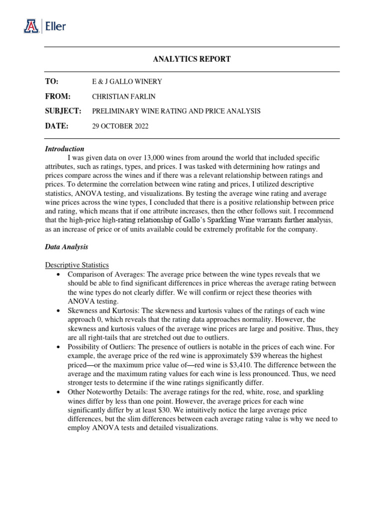 Farlin Bnad276-003 Completed Analytics Report | PDF | Standard Error | Skewness