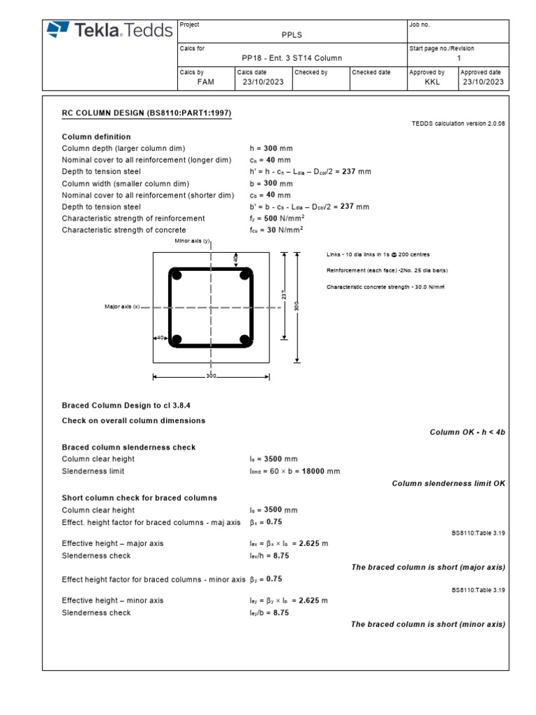 Column Design | PDF | Column | Young's Modulus