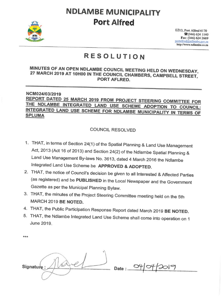 2019 Ndlambe Municipality Integrated Land Use Scheme | PDF | Zoning ...