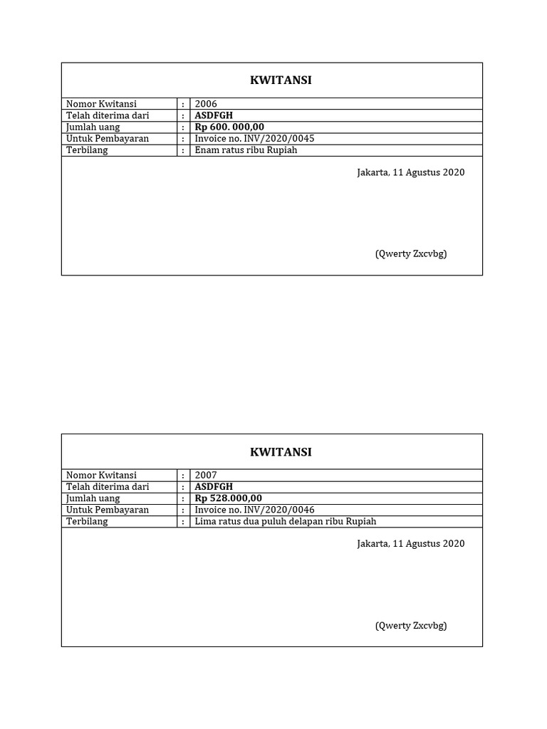 KWITANSI | PDF