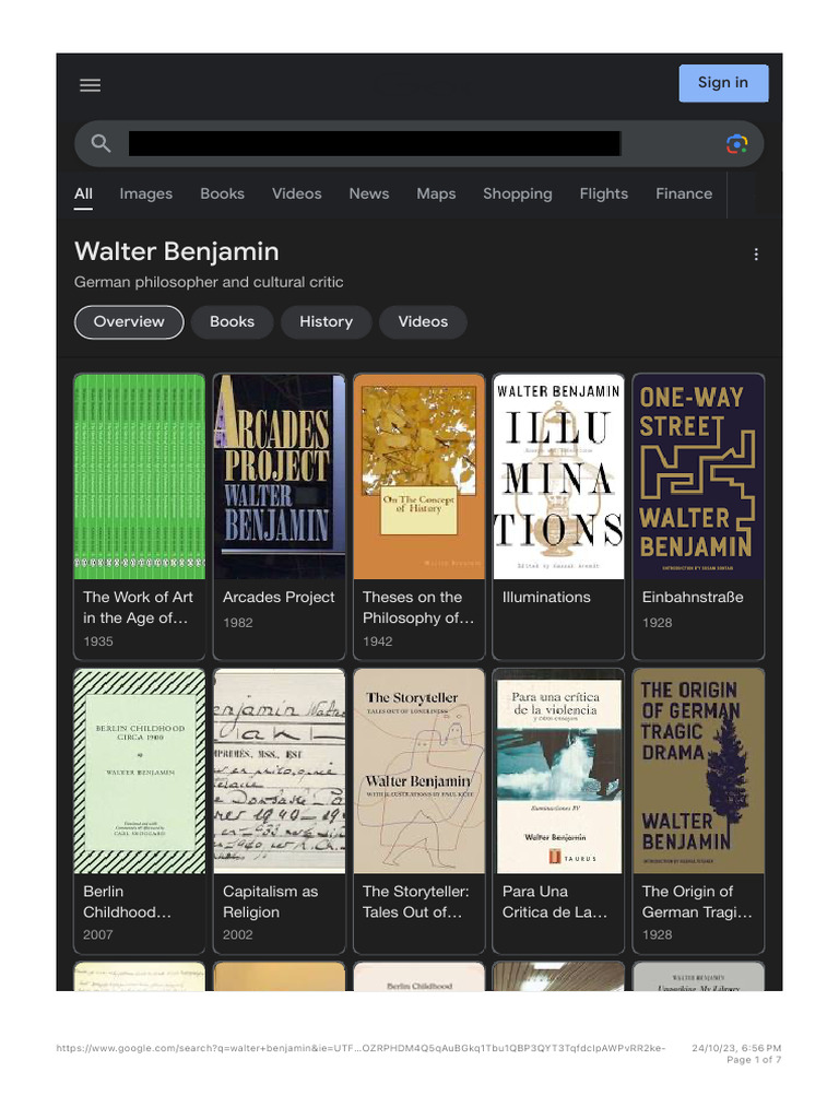 Walter Benjamin's Notable Books | PDF | History