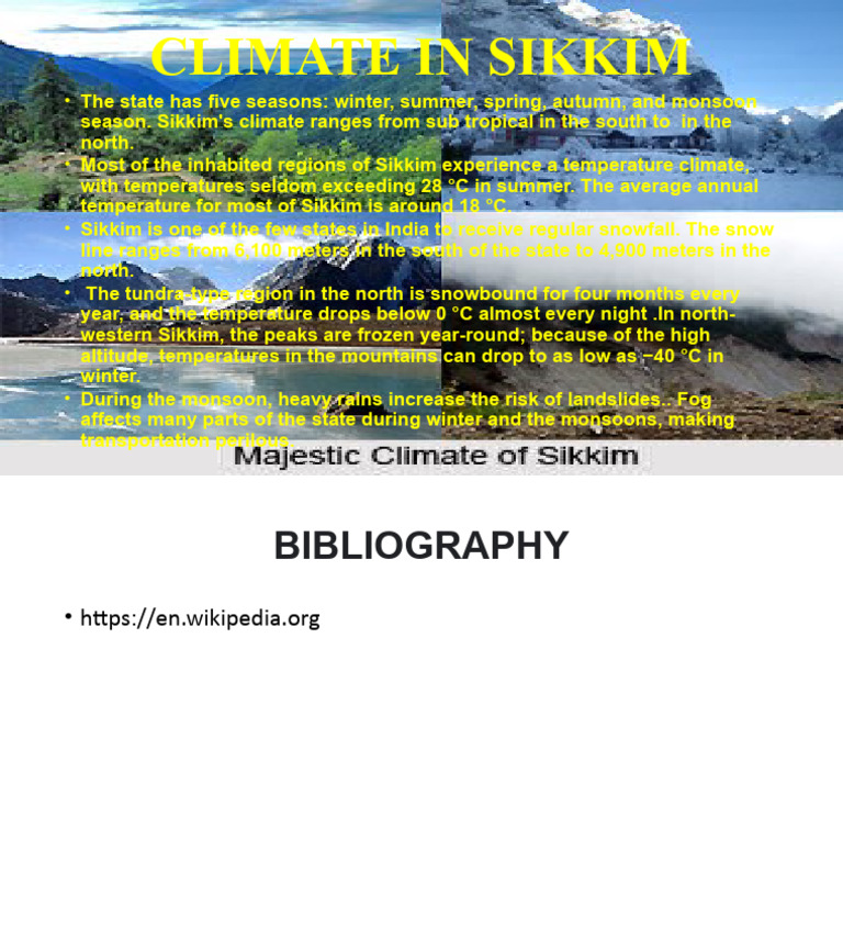 Climate Overview of Sikkim | PDF | Travel