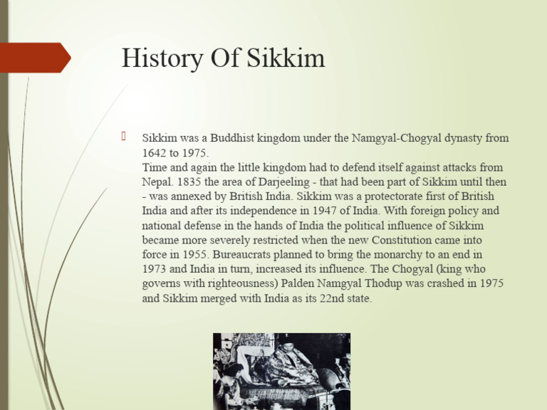 Brief History of Sikkim | PDF | Politics