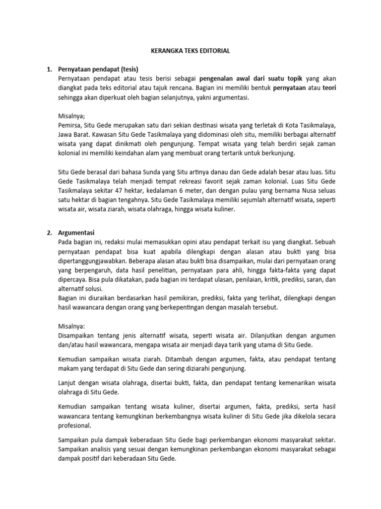 Kerangka Teks Editorial Pdf