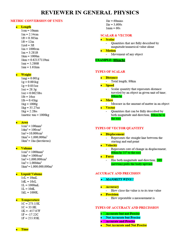 Gen Physics | PDF | Acceleration | Kinematics