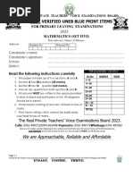 PLE PRIMARY LEAVING EXAMINATION MATHEMATICS 2024 | PDF