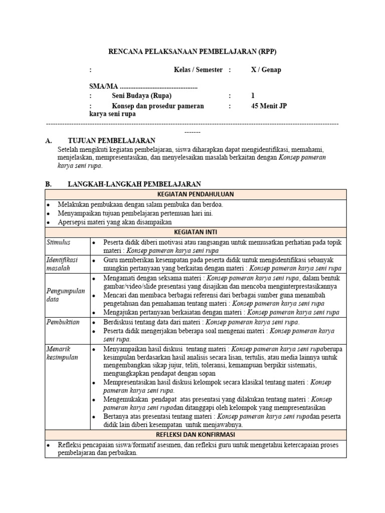 Seni Rupa: Pameran dan Prosedur | PDF