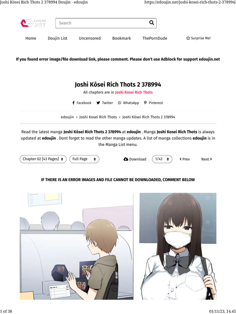 Joshi Kōsei Rich Thots 2 378994 Doujin - Edoujin | PDF | Internet ...