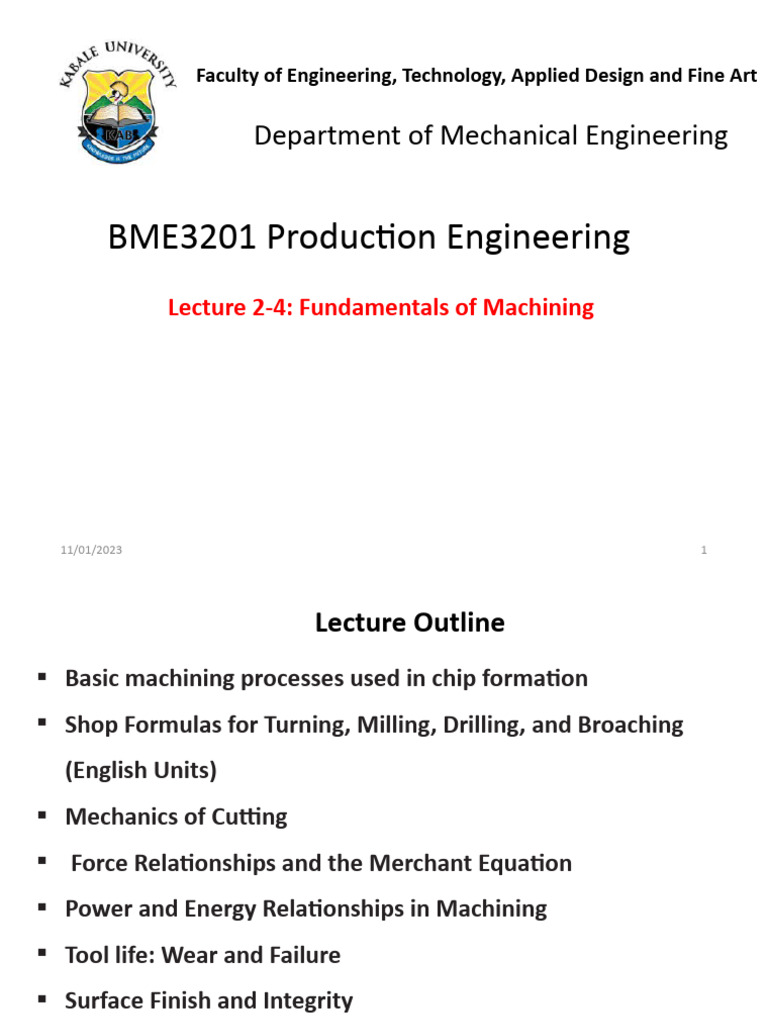 Lecture 2 - 4 - Fundametals of Machining | PDF | Machining ...
