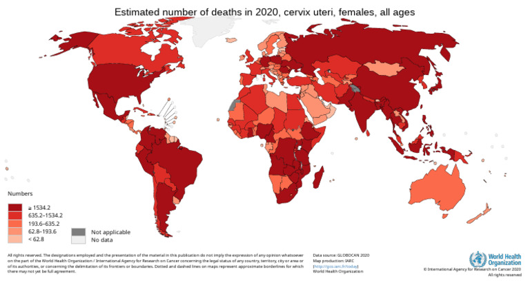 Cervical Cancer Death Estimates 2020 | PDF
