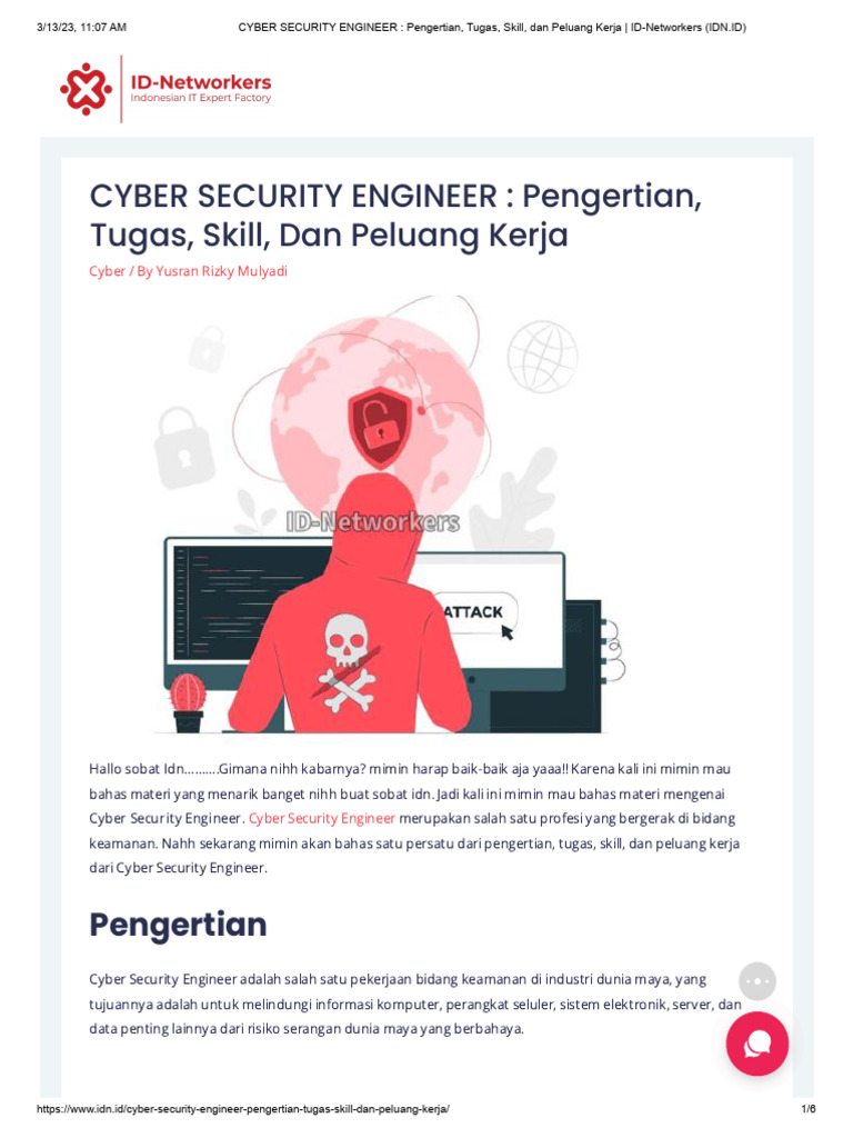 CYBER SECURITY ENGINEER - Pengertian, Tugas, Skill, Dan Peluang Kerja ...