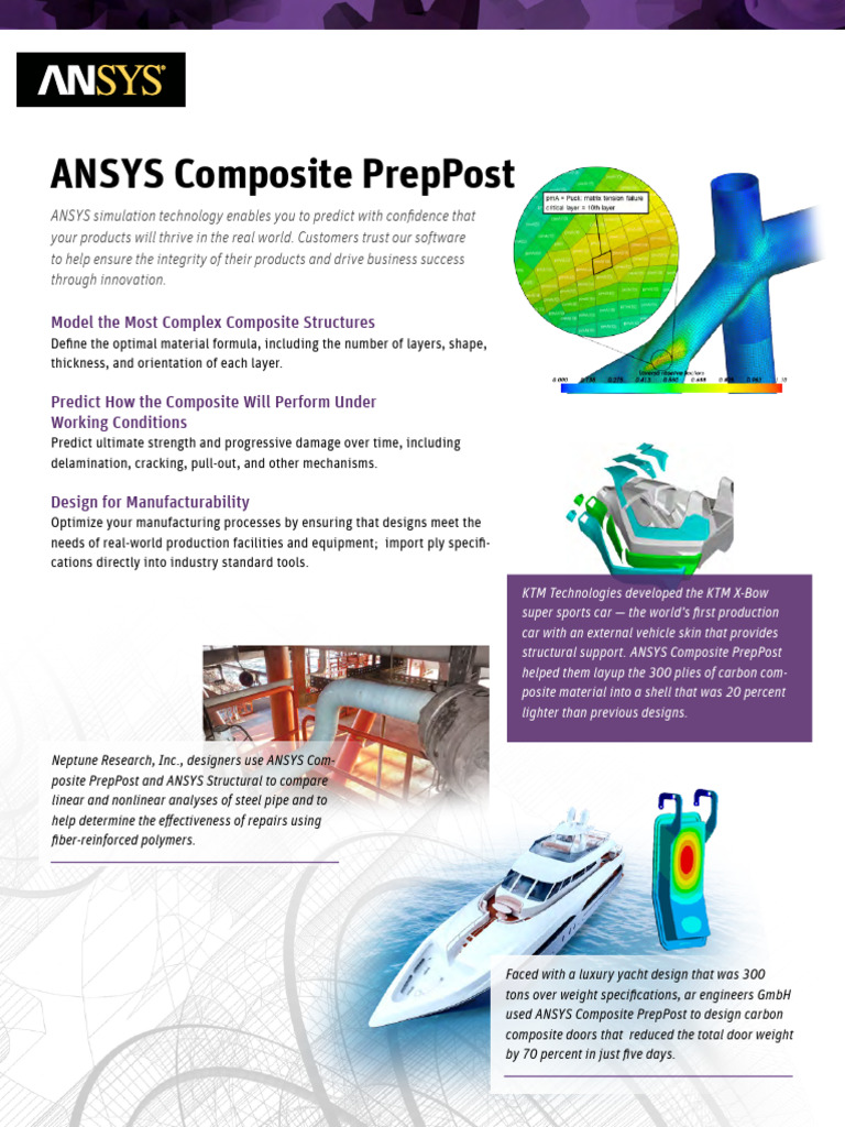 ANSYS Composite PrepPost Brochure PDF | PDF | Composite Material | Physical Sciences