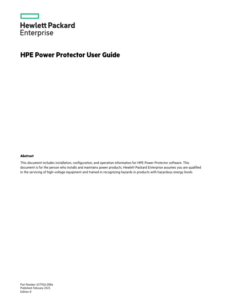 HPE - c02881291 - HPE Power Protector User Guide | PDF | Hyper V ...