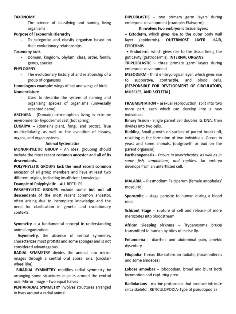Chapter 7 - Midterm Zoology | PDF | Biology | Organisms
