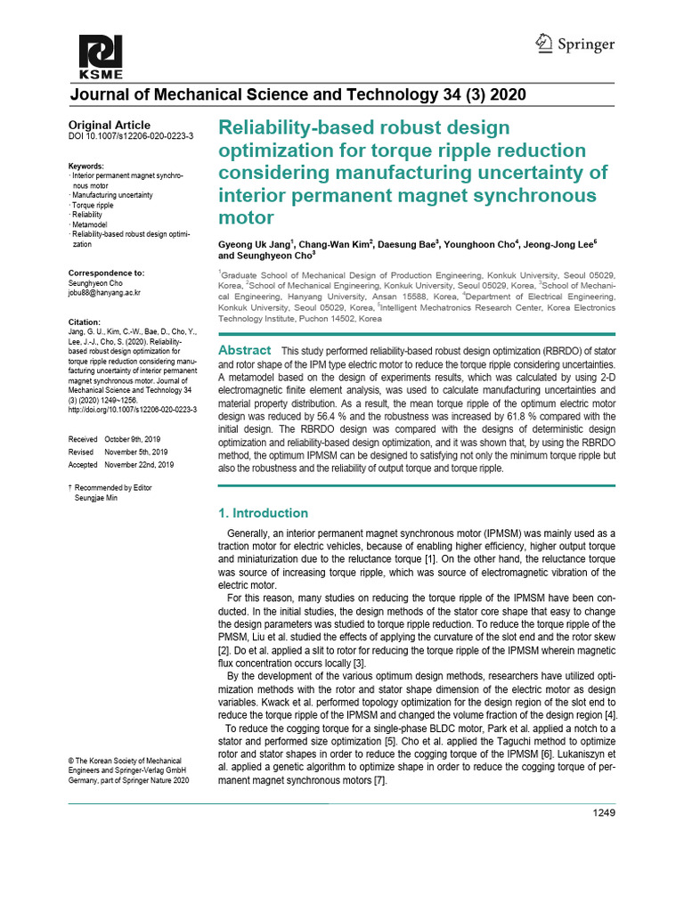 Robust Paper | PDF | Electric Motor | Mathematical Optimization