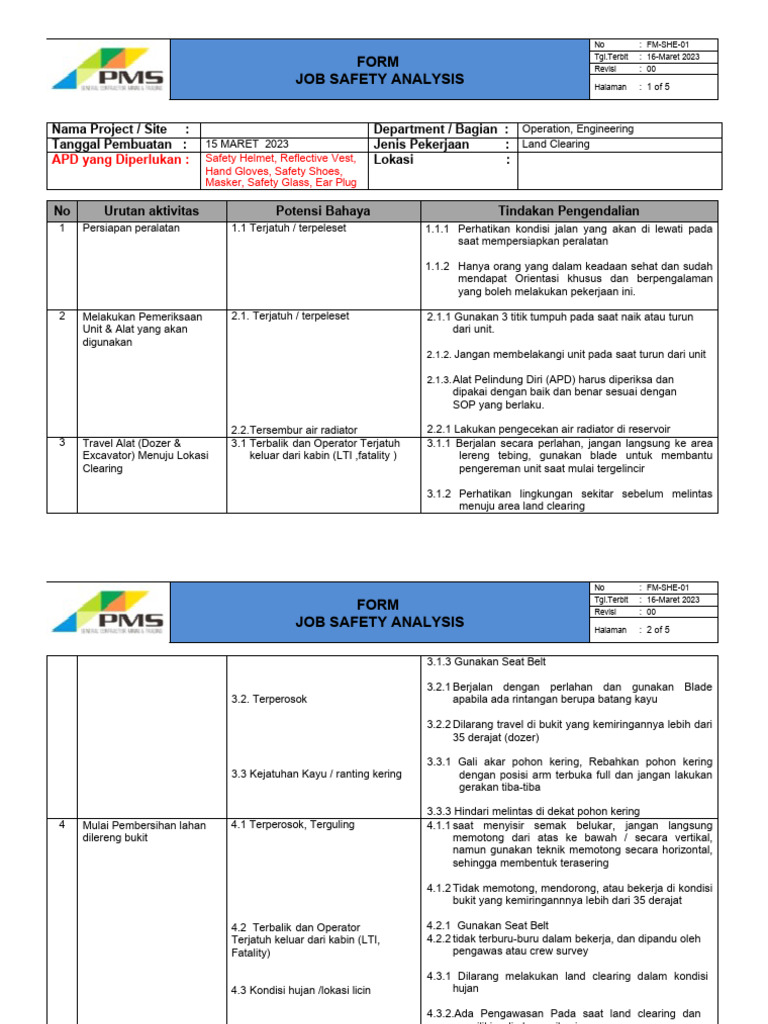 Jsa Land Clearing | PDF