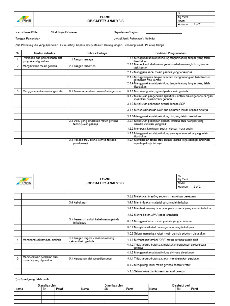 JSA Gerinda On Progress | PDF