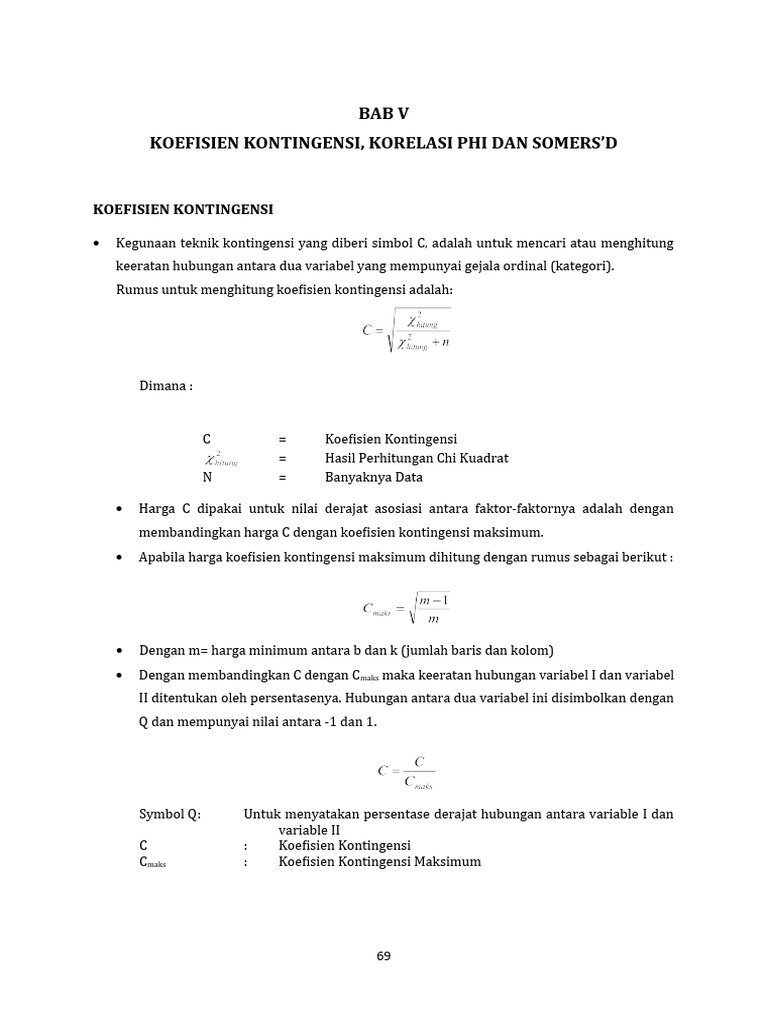 Analisis Koefisien Kontingensi | PDF
