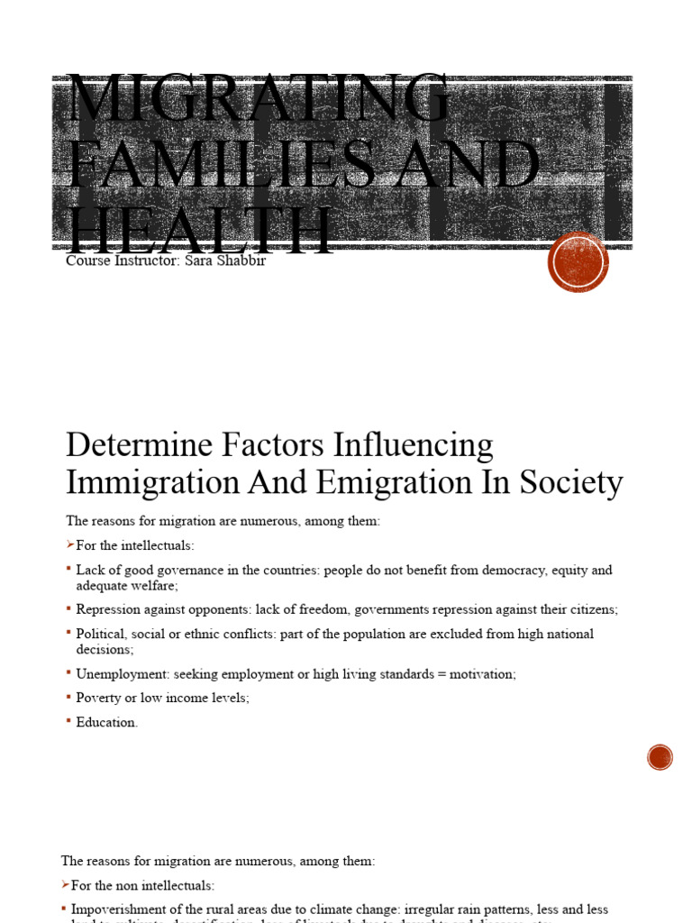 Migrating Families and Health | PDF | Immigration | Poverty