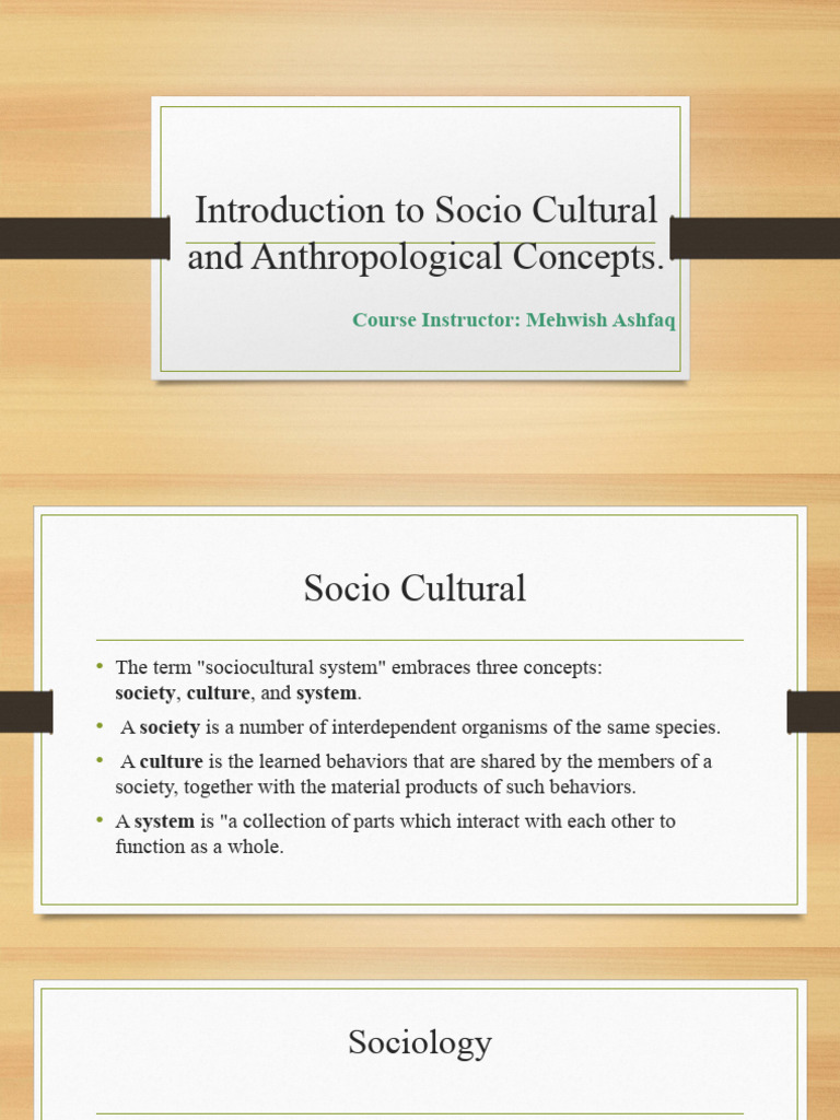 Understanding Sociocultural Systems | PDF | Anthropology | Sociology