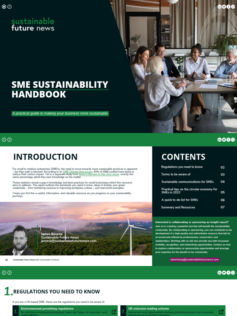 SME Sustainability Handbook | PDF | Sustainability | Small And Medium ...