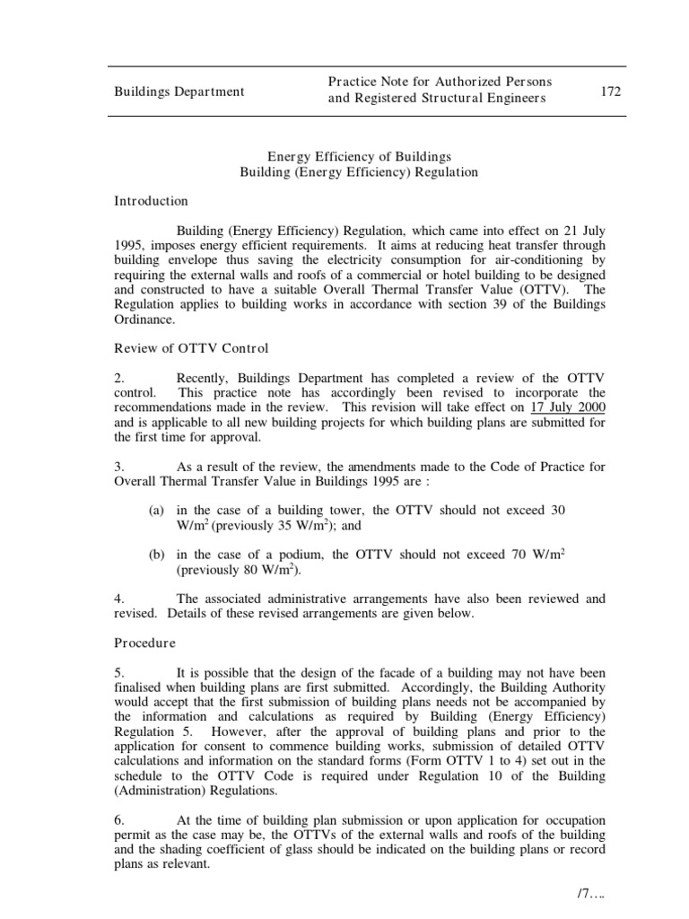 Revised OTTV Guidelines for Buildings | PDF | Efficient Energy Use | Window