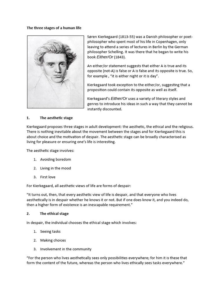 Kierkegaard Handout | PDF | Søren Kierkegaard